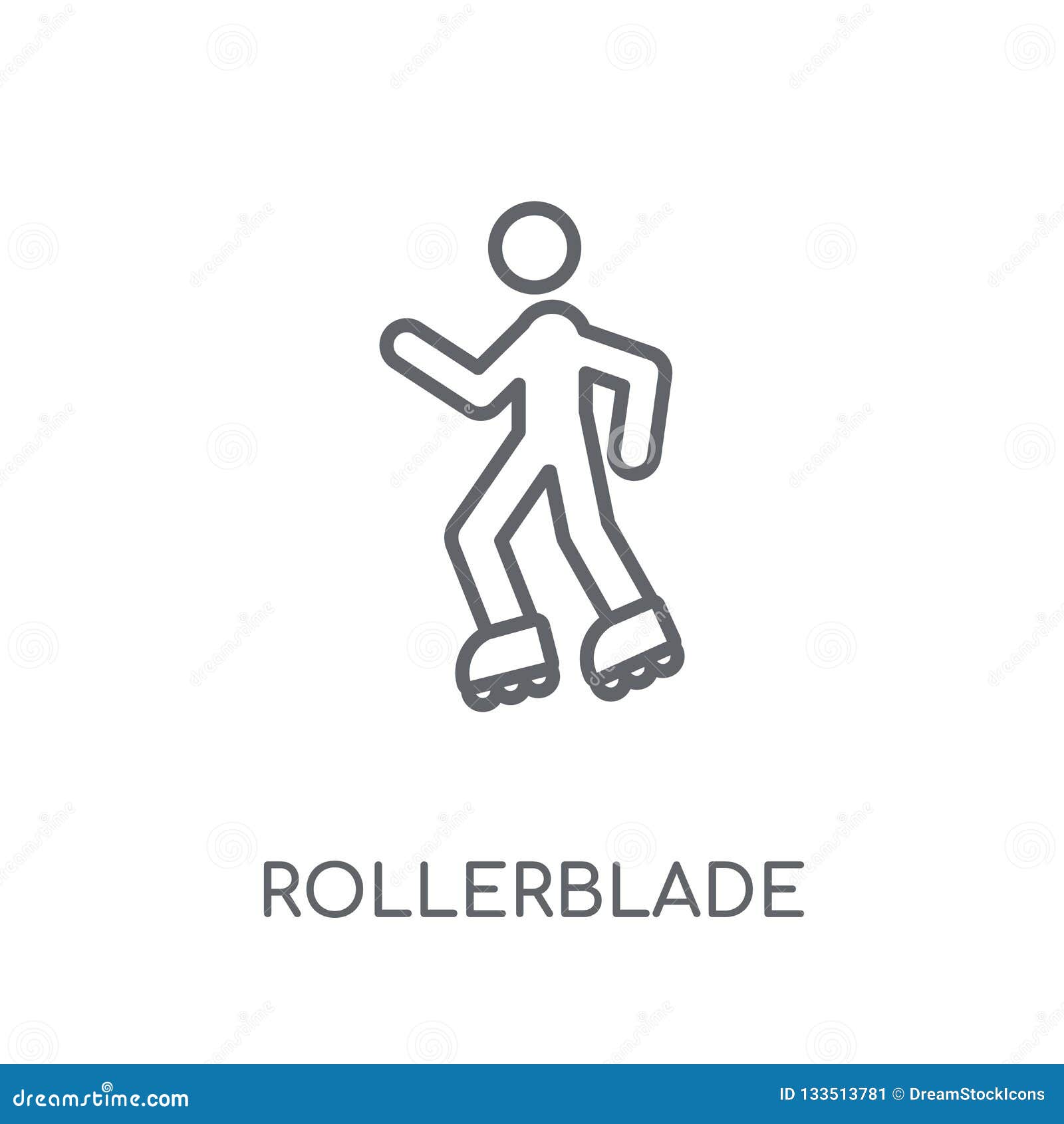 Rollerblade Linear Icon. Modern Outline Rollerblade Logo Concept Stock ...