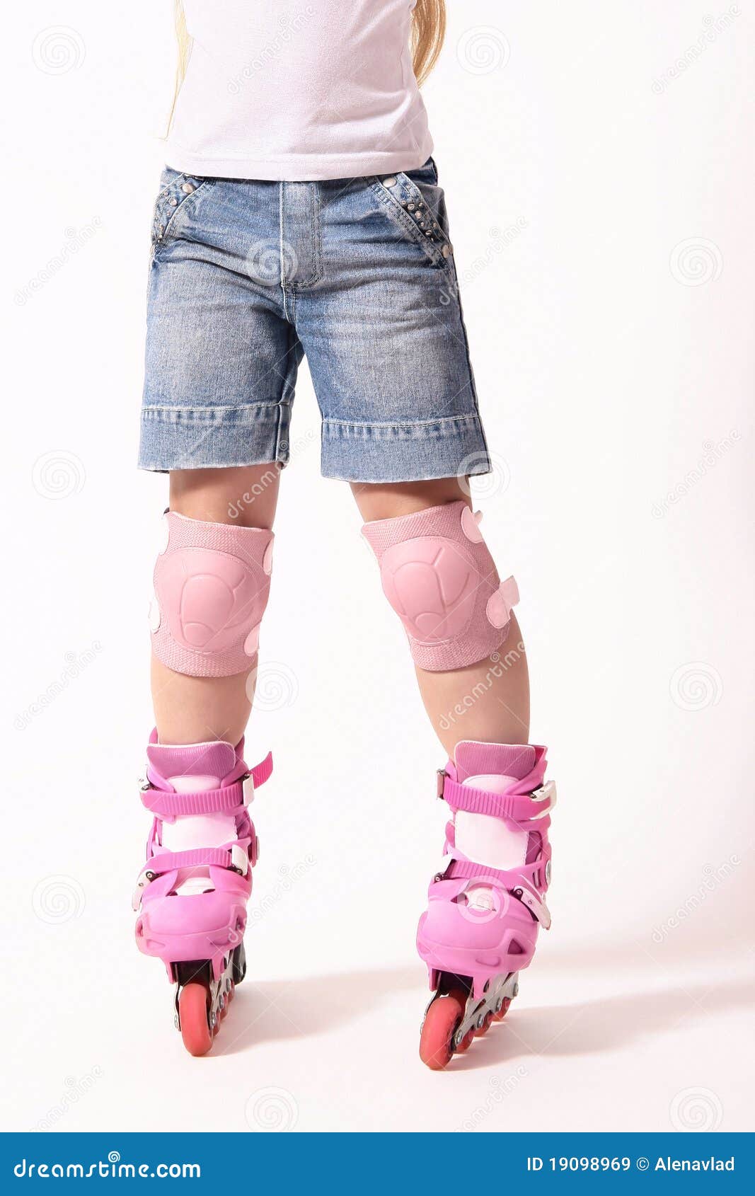 Rollerblades on the Roller Skater Legs Stock Image - Image of ...