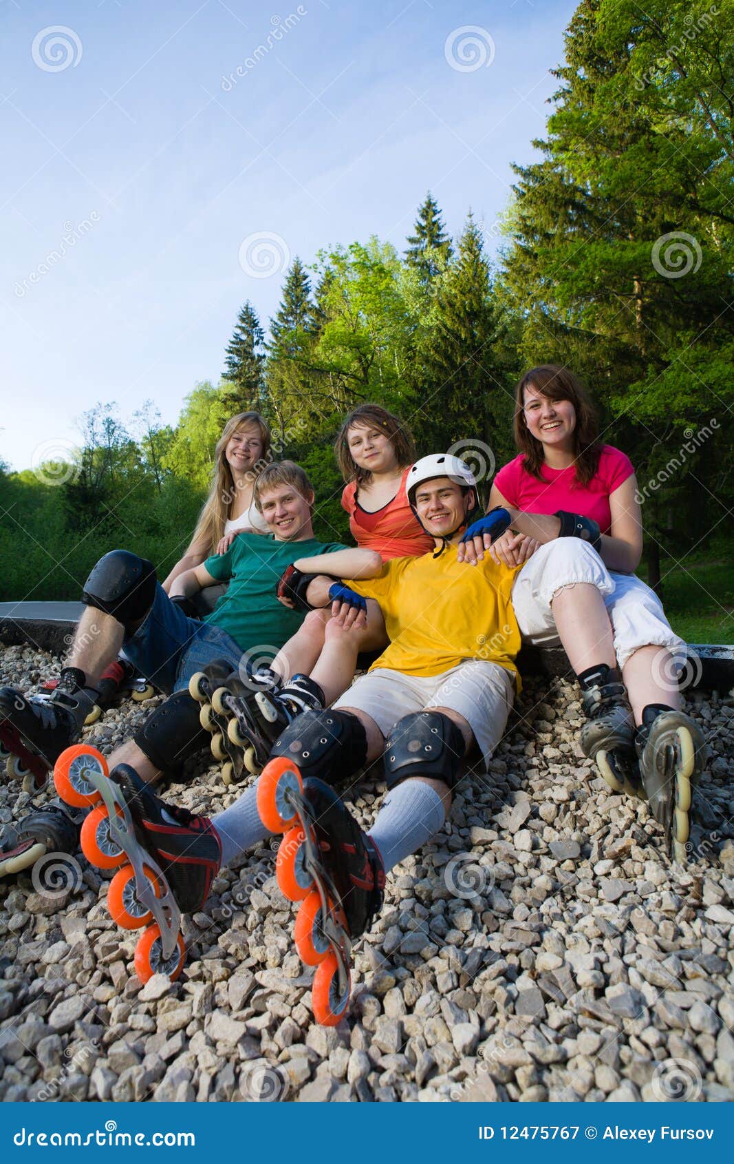 Rollerblading stock image. Image of females, rollerblading - 12475767