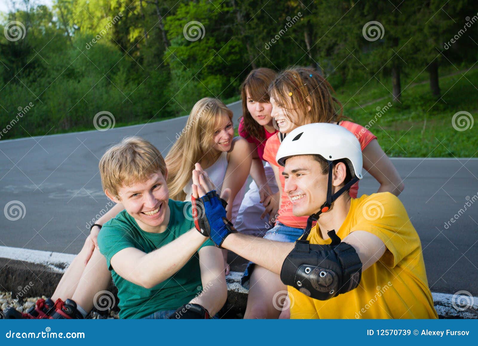 Rollerblading stock image. Image of group, life, adult - 12570739