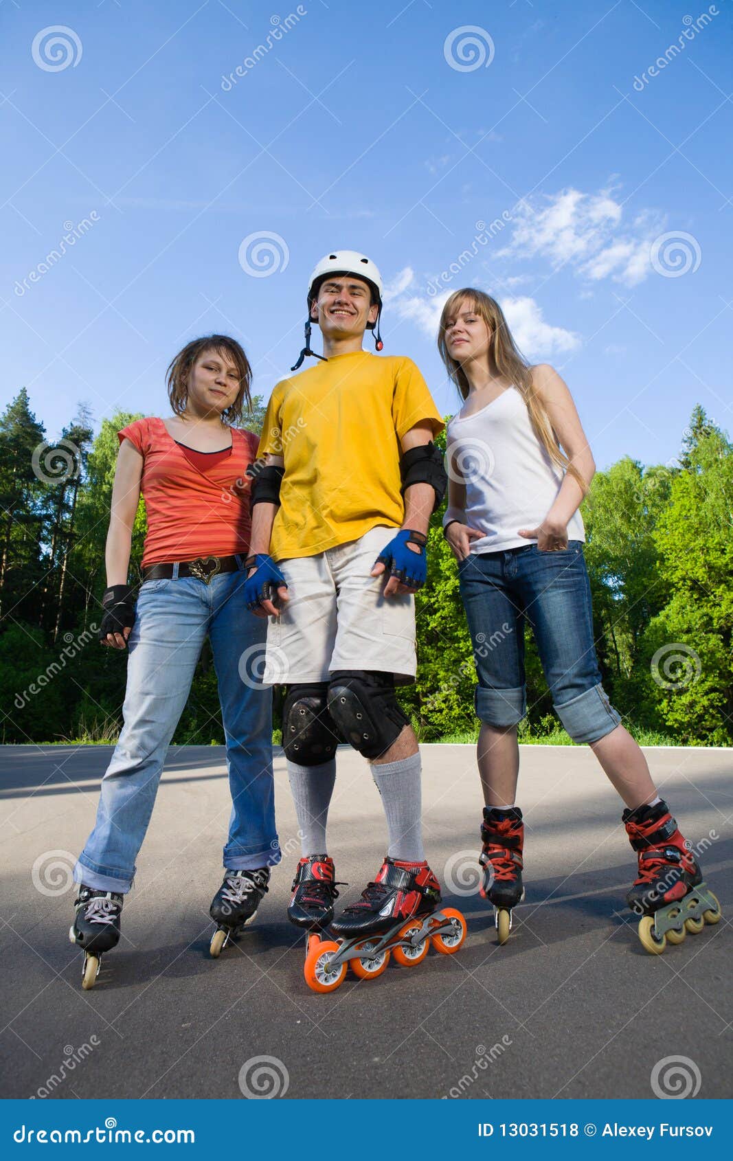 Rollerblading stock photo. Image of inline, happy, rollerblading - 13031518