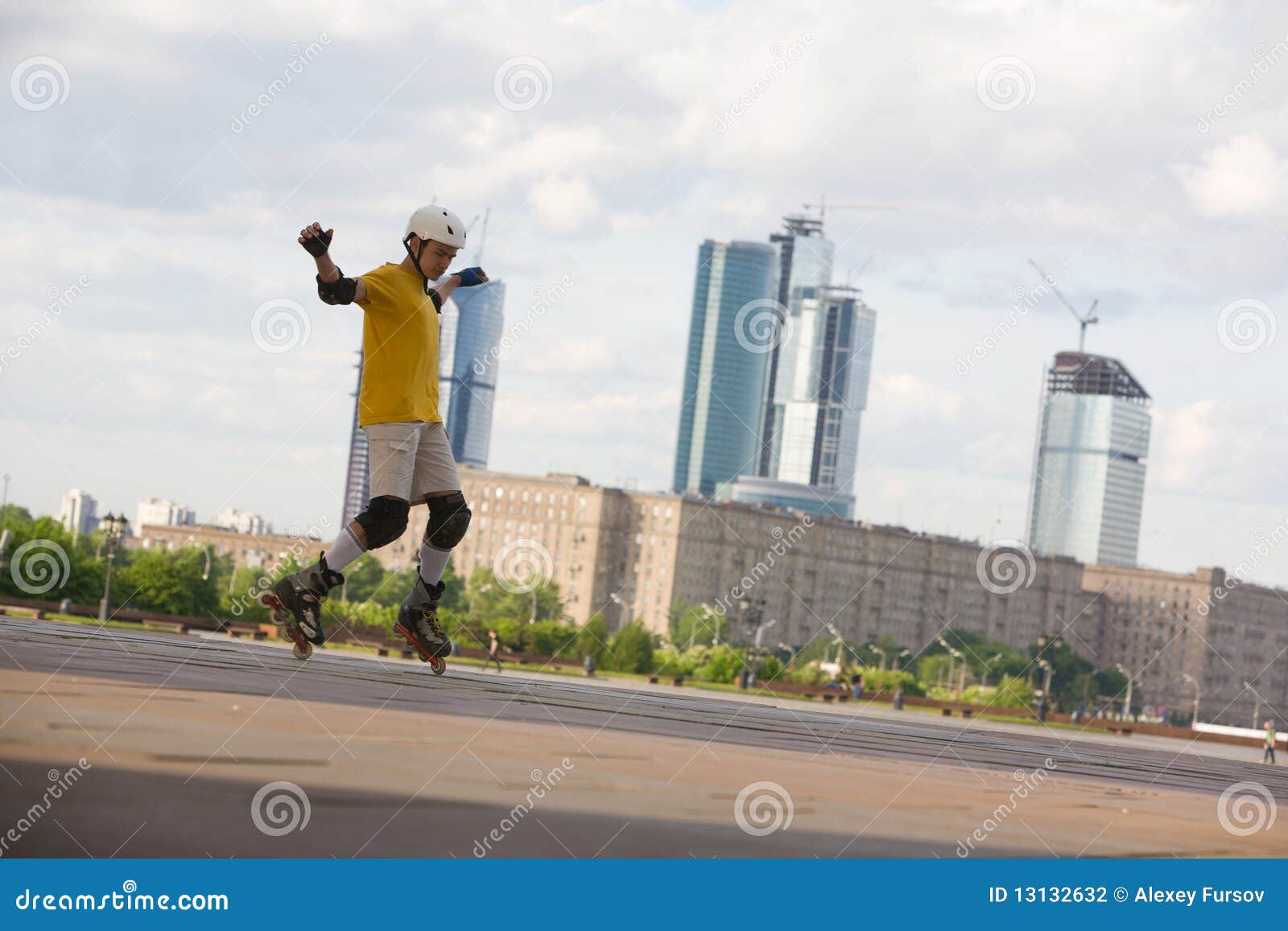 Rollerblading stock photo. Image of weekend, urban, exercising - 13132632