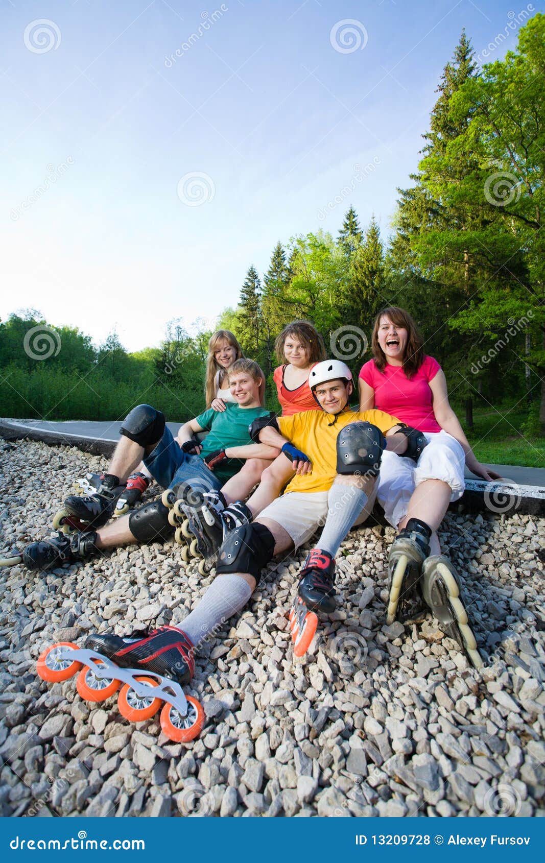 Rollerblading stock photo. Image of five, exercising - 13209728