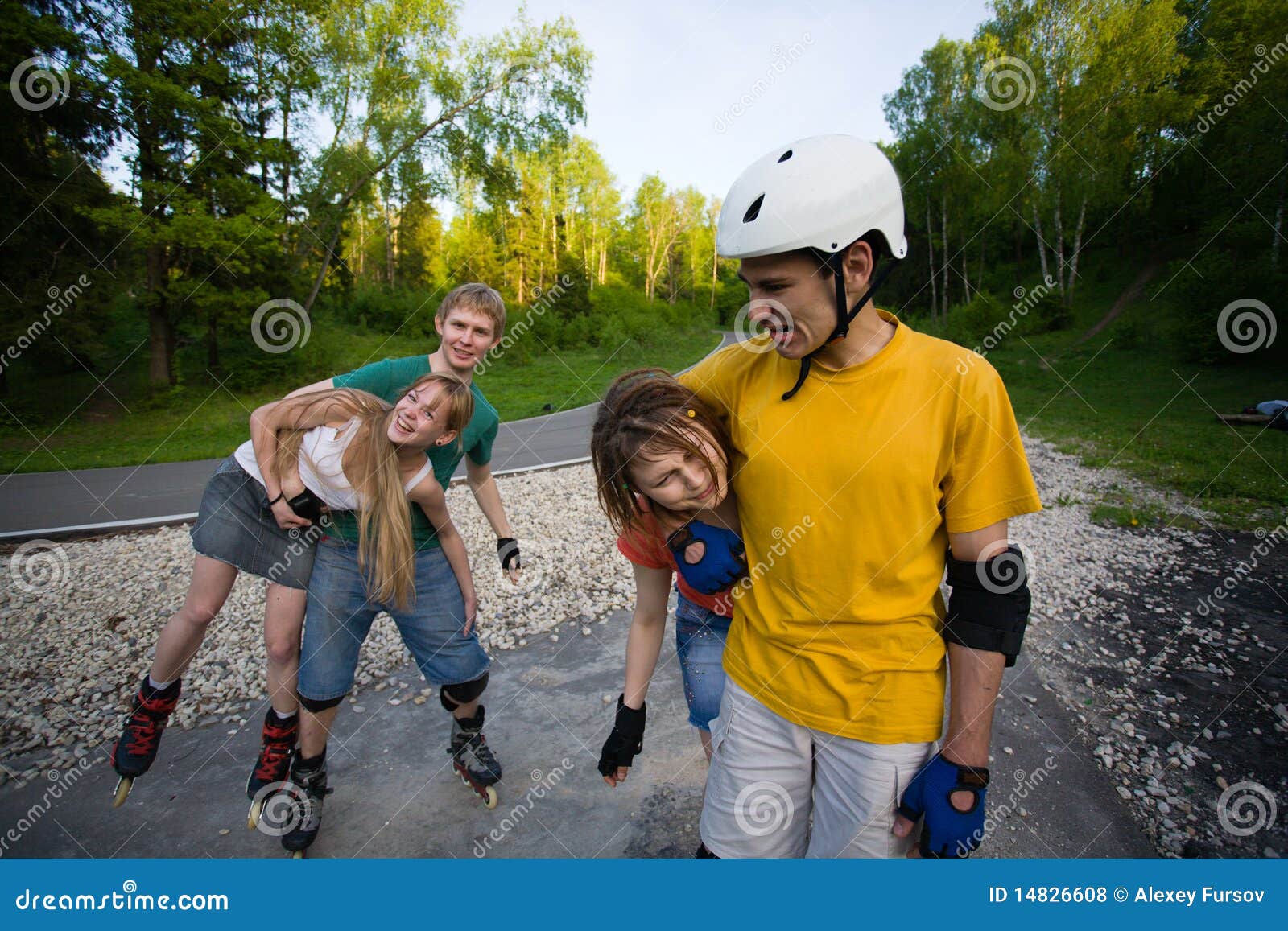 Rollerblading stock photo. Image of recreational, couple - 14826608