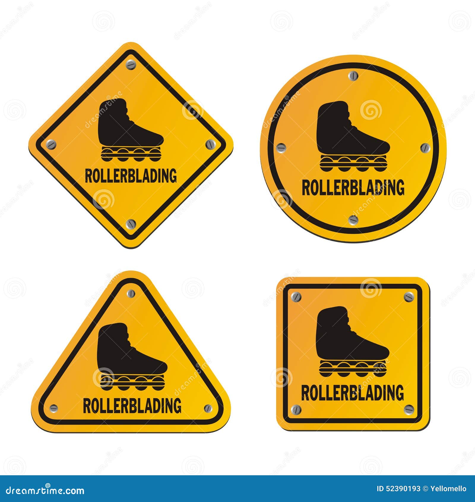 No Rollerblading Symbol Vector Illustration | CartoonDealer.com #51693374