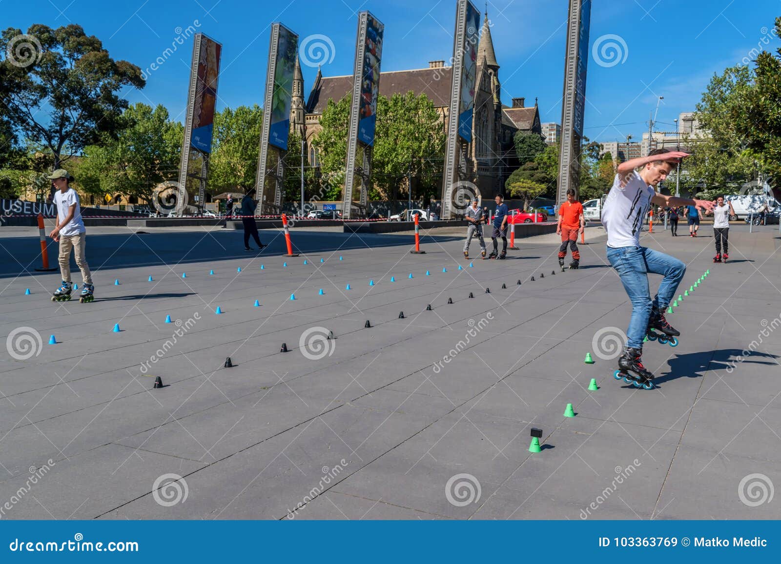 Rollerblading training 1 editorial stock image. Image of power - 103363769