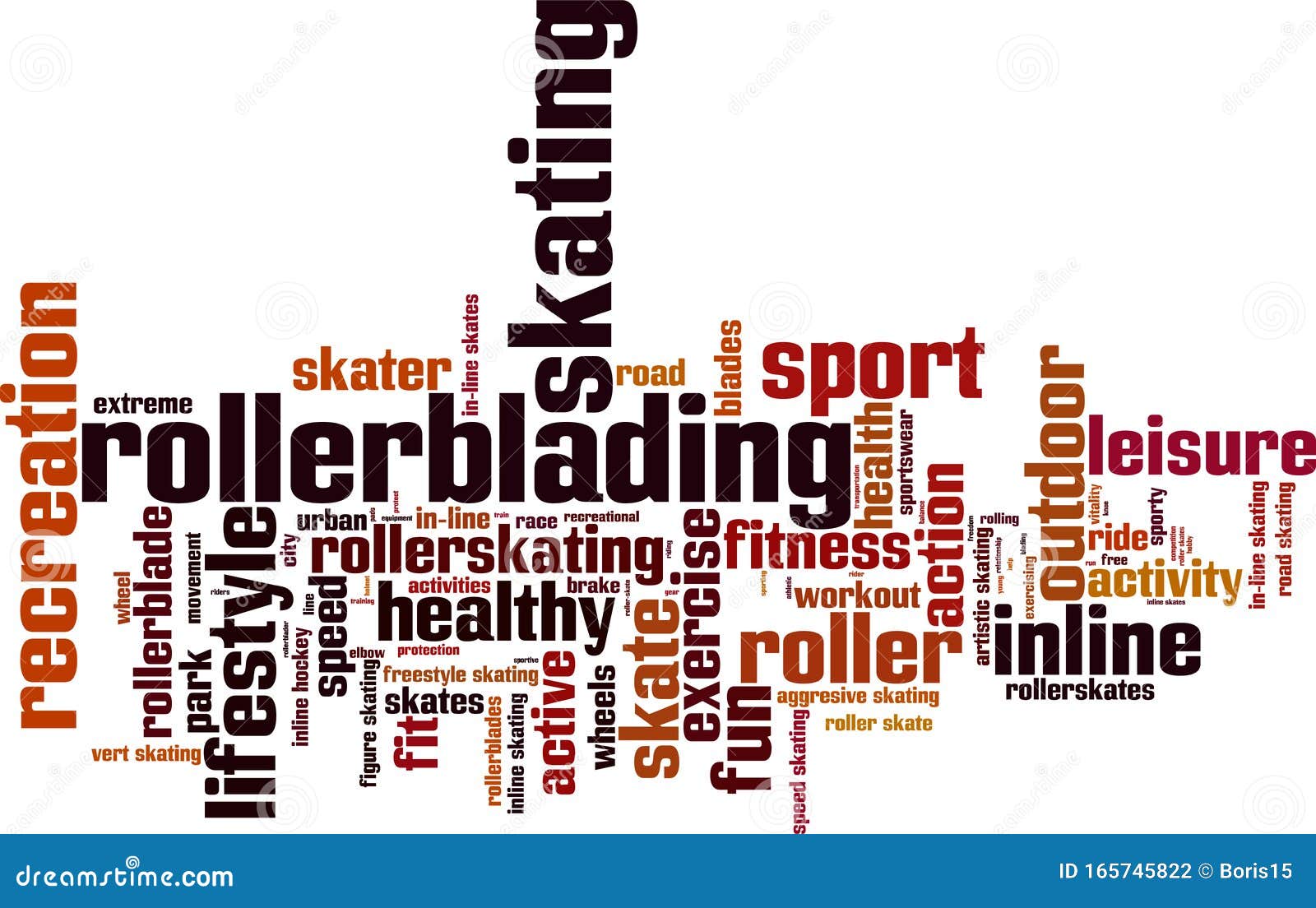 Rollerblading word cloud stock vector. Illustration of outdoor - 165745822
