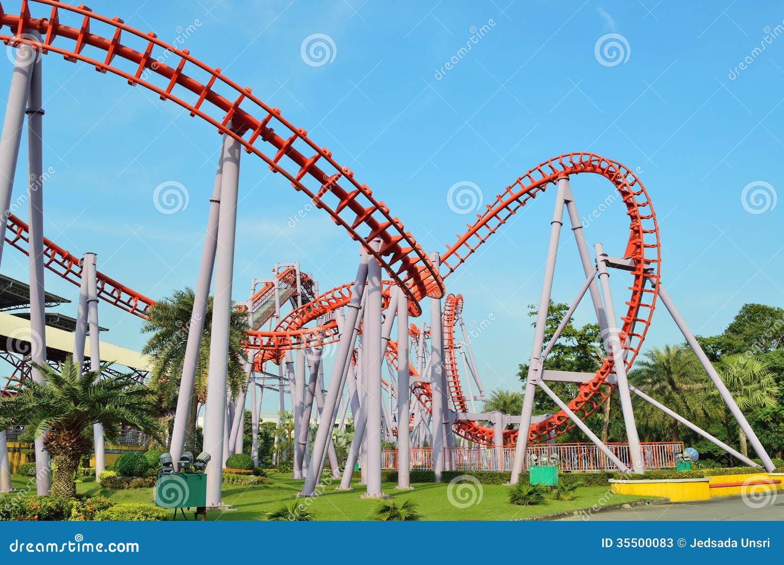 Rollercoaster stock image. Image of extreme, adventure - 35500083