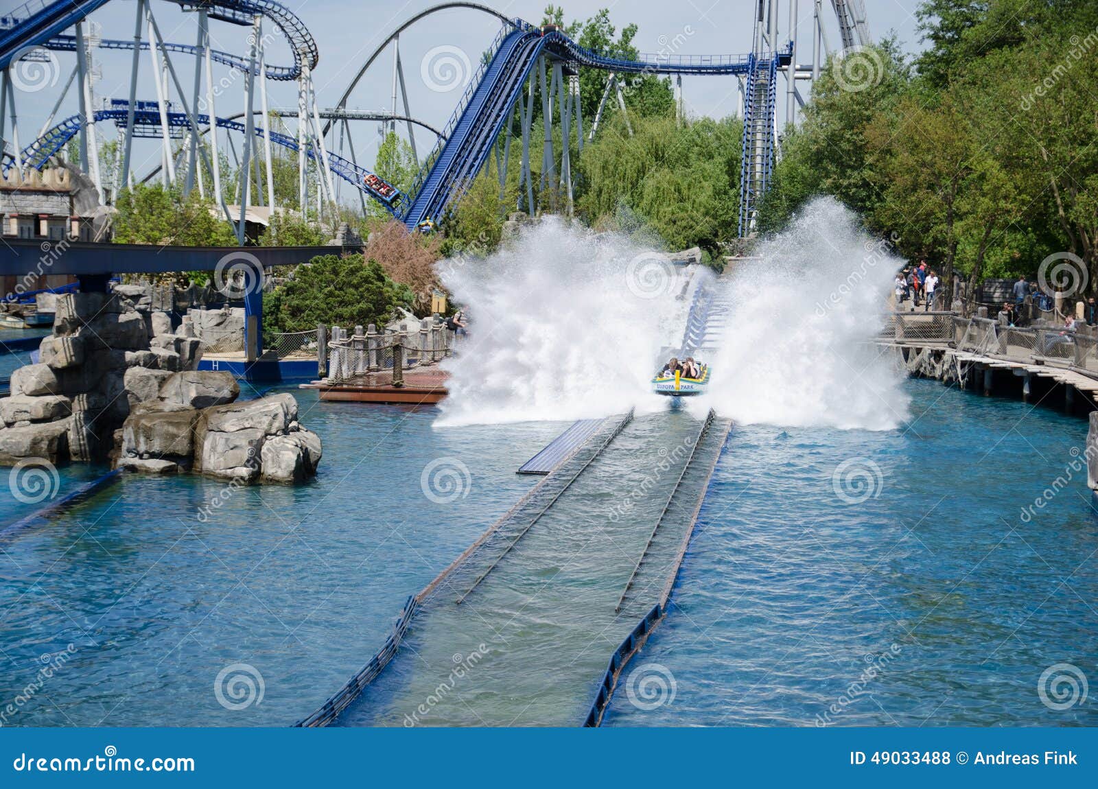 Rollercoaster editorial stock photo. Image of europapark - 49033488