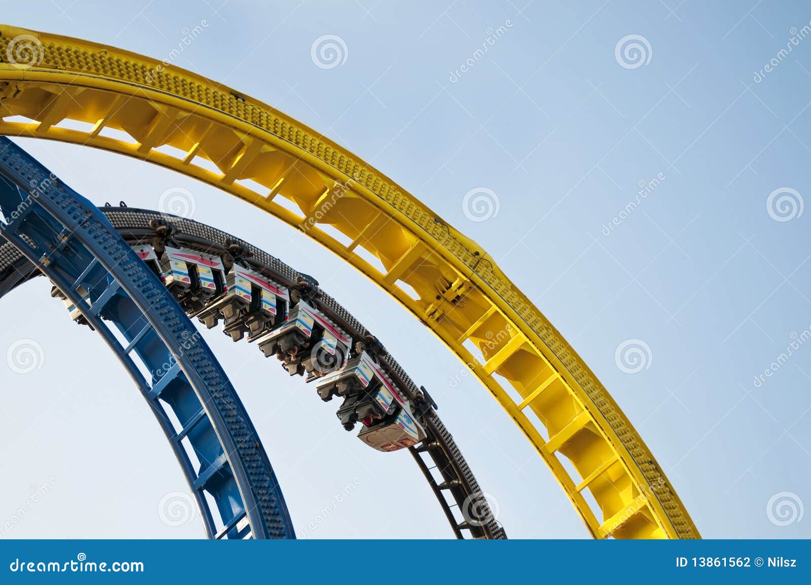 Rollercoaster Looping Ride on Fun Fair Stock Photo - Image of fear ...