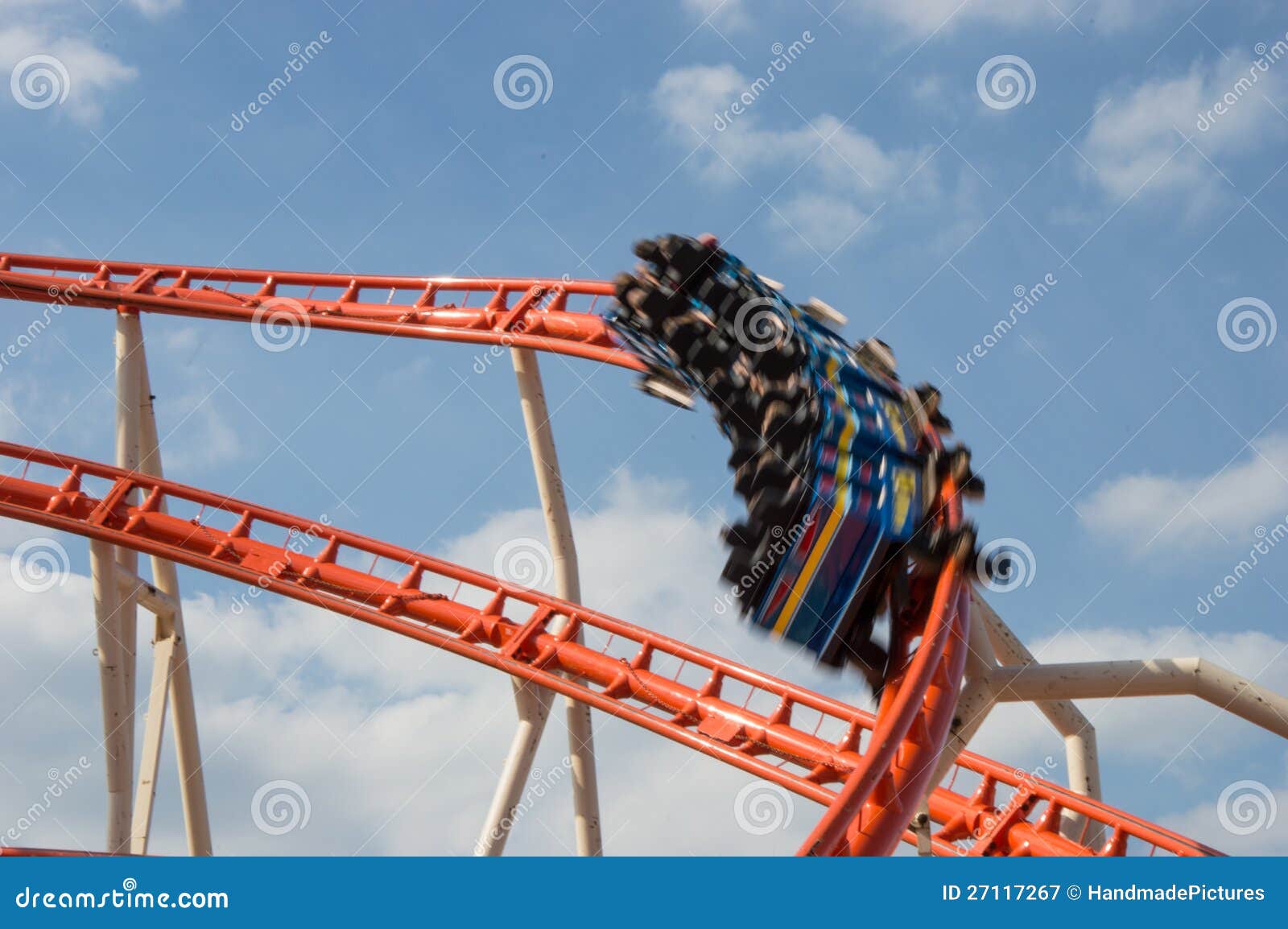 Rollercoaster in motion stock image. Image of festival - 27117267
