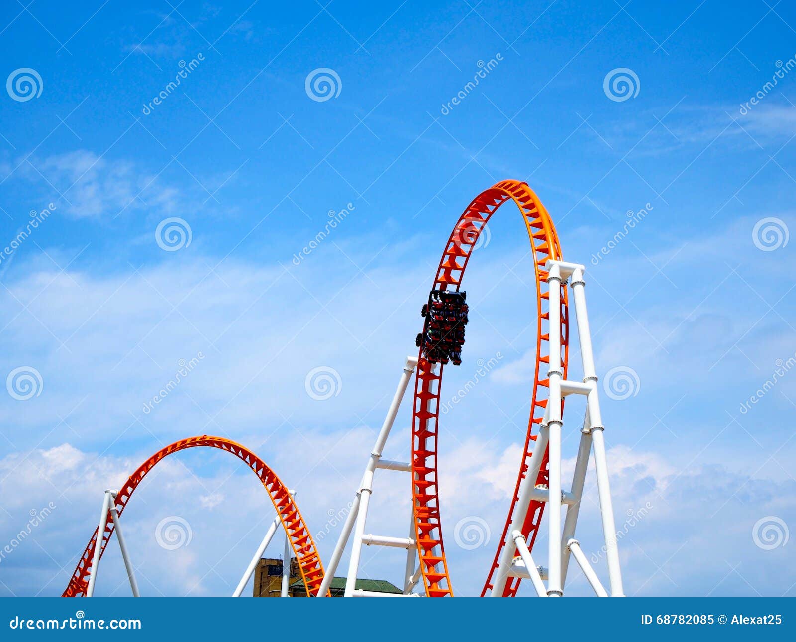 Rollercoaster stock image. Image of amusement, entertainment - 68782085
