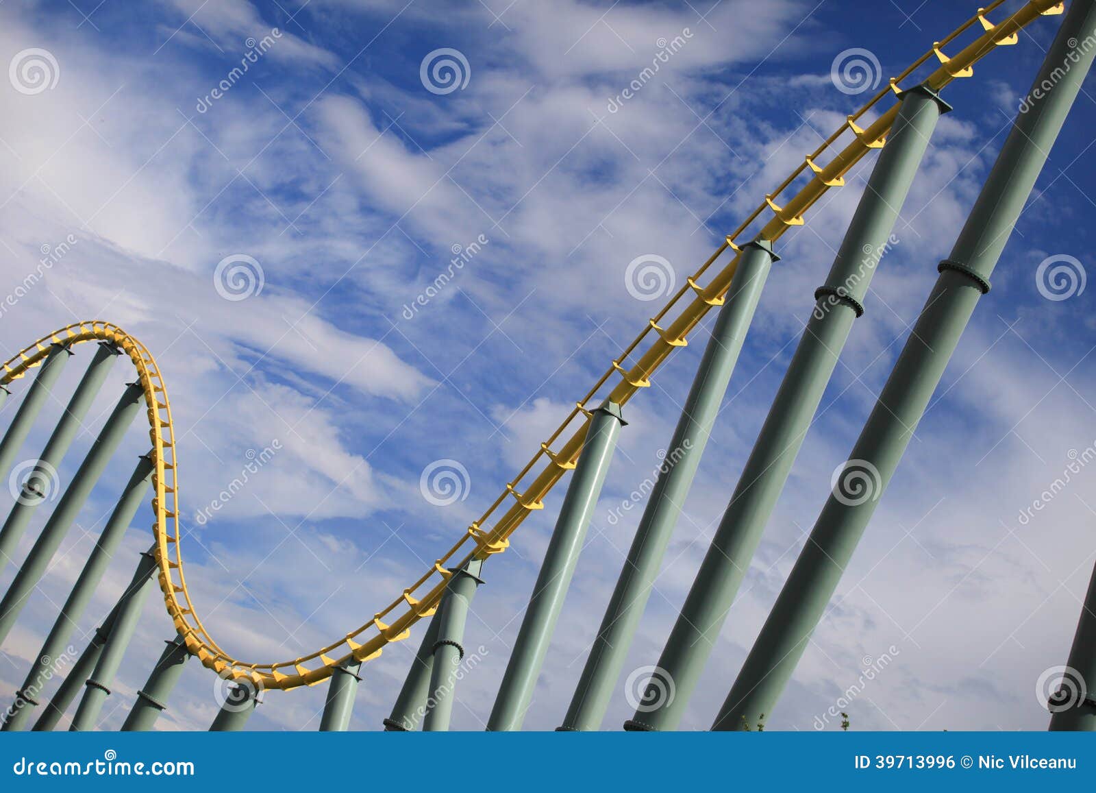 Rollercoaster stock photo. Image of curve, sensation - 39713996