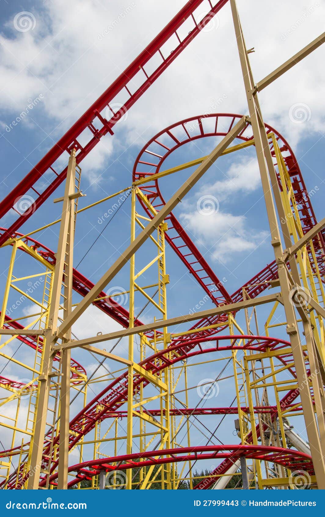 Rollercoaster rails stock image. Image of rail, park - 27999443