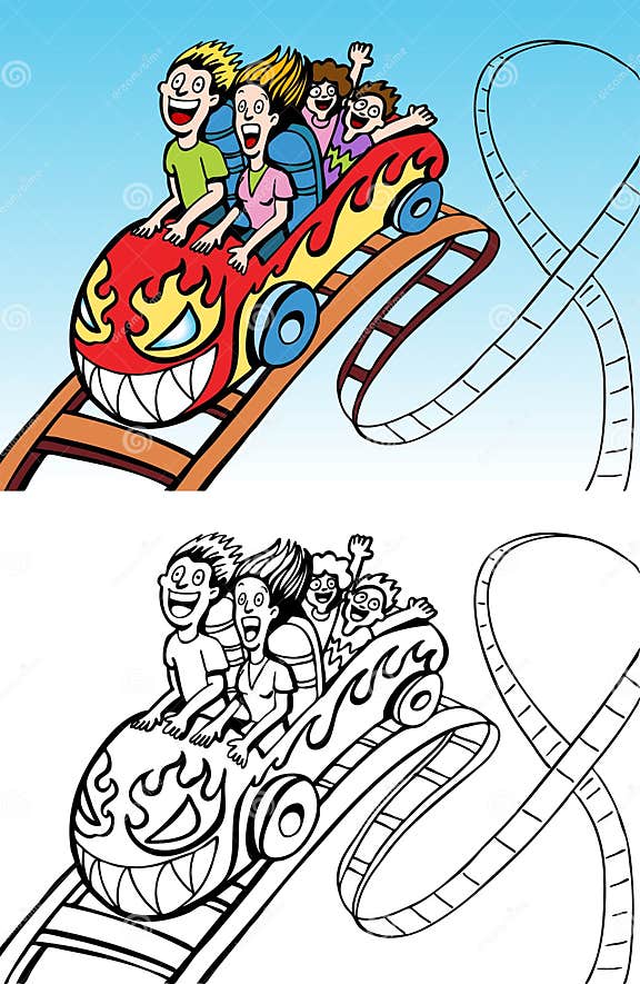 Rollercoaster Ride stock vector. Illustration of amusement - 11106209