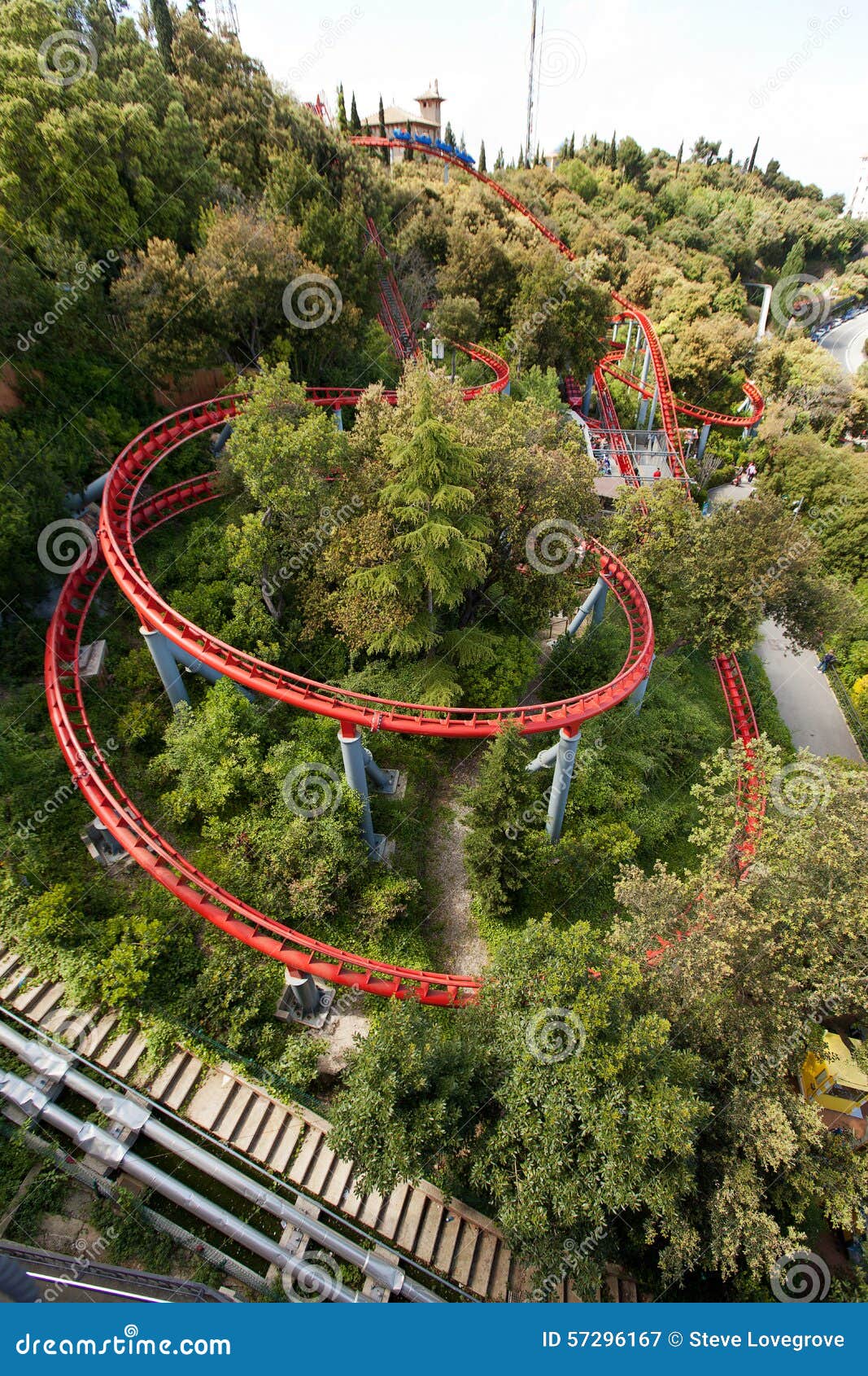 Rollercoaster stock image. Image of ride, recreation - 57296167