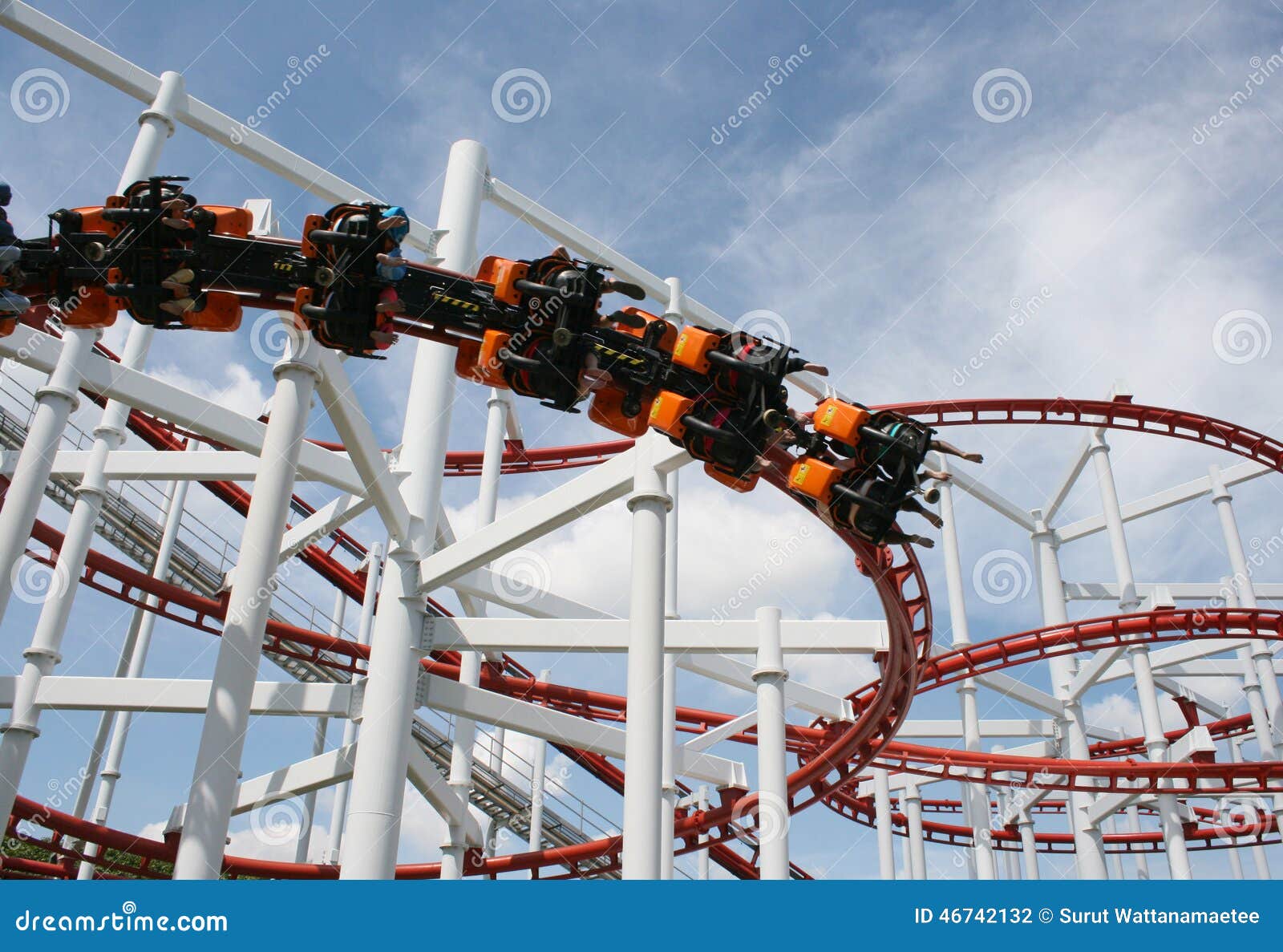 Rollercoaster ride stock photo. Image of looping, fast - 46742132