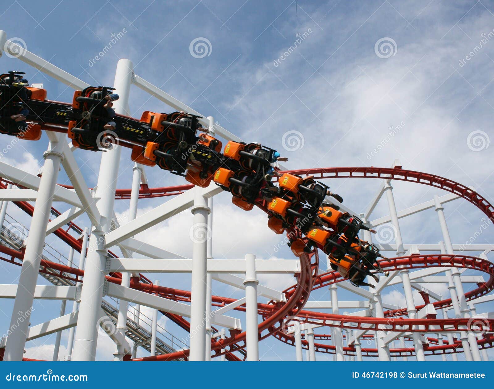 Rollercoaster ride stock photo. Image of entertainment - 46742198