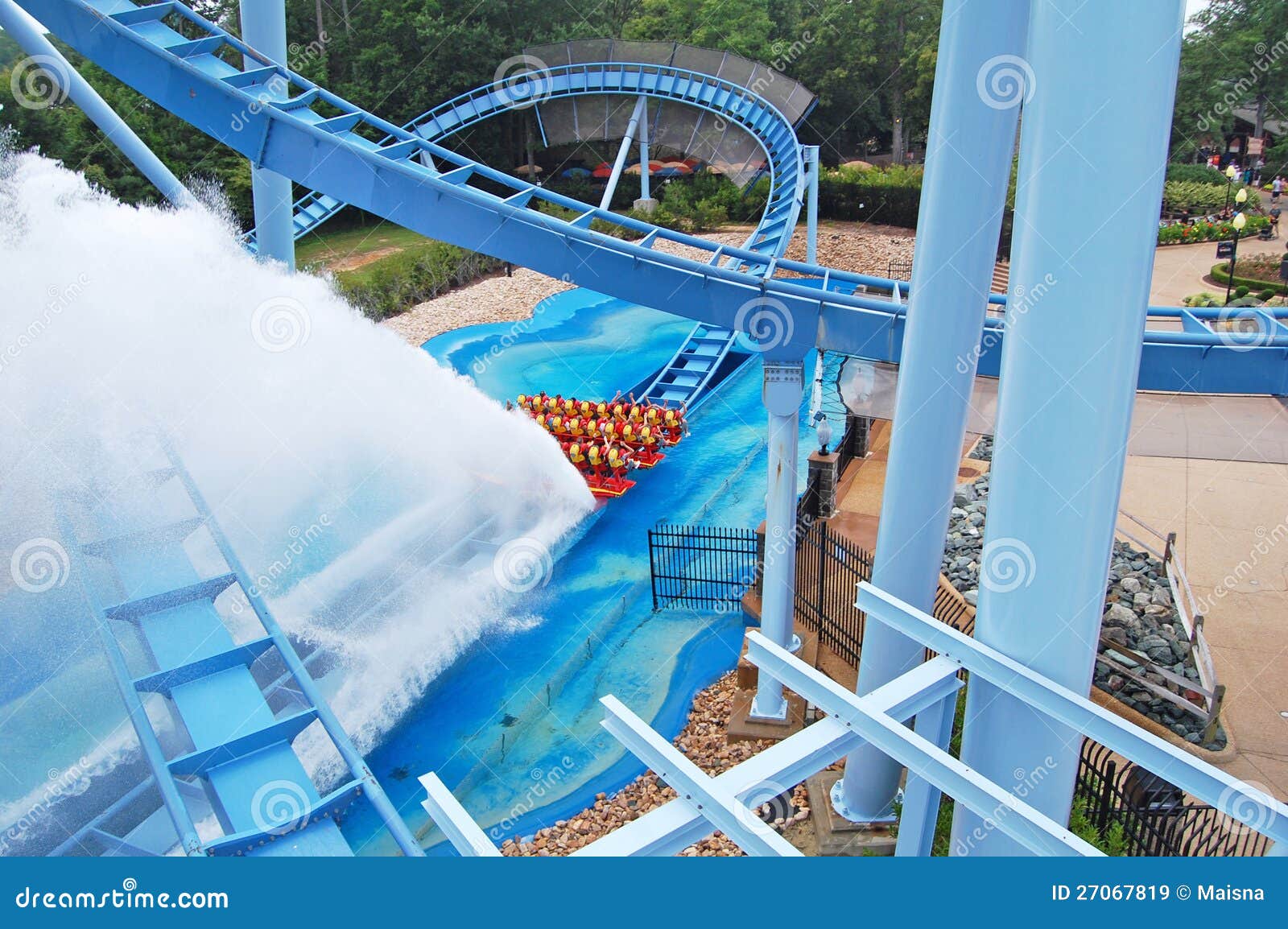 Rollercoaster splash stock image. Image of funfair, loop - 27067819
