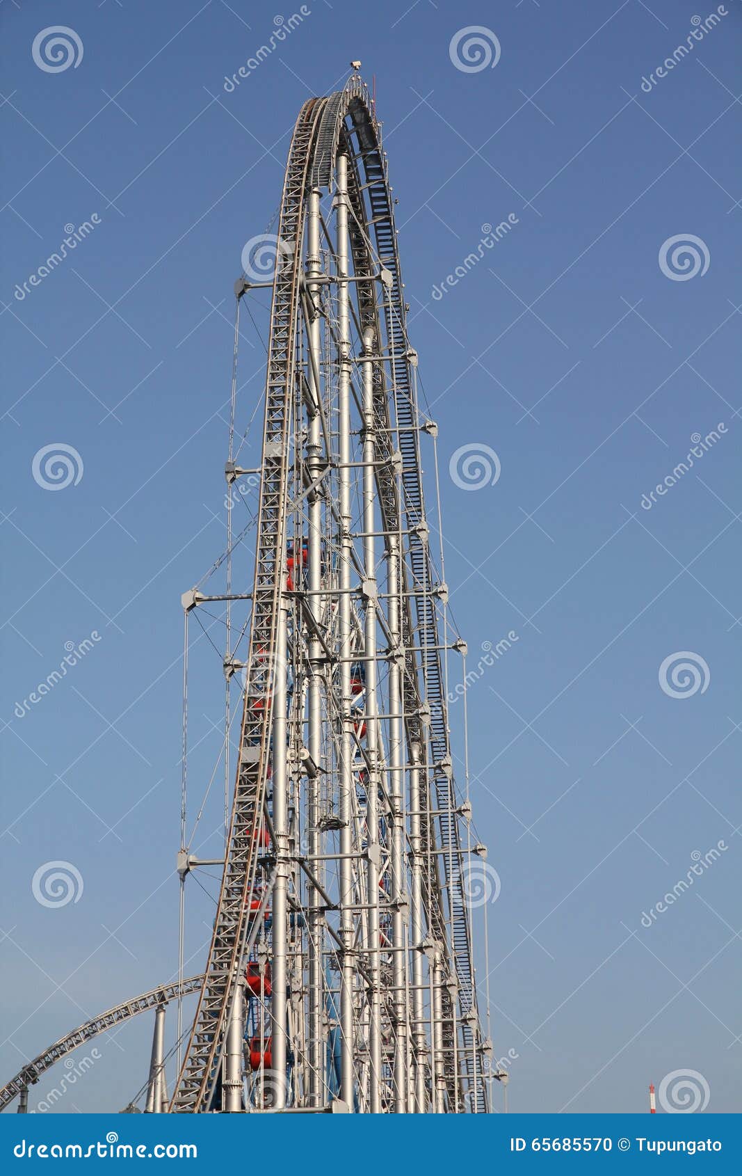 Rollercoaster track stock photo. Image of roller, attraction - 65685570