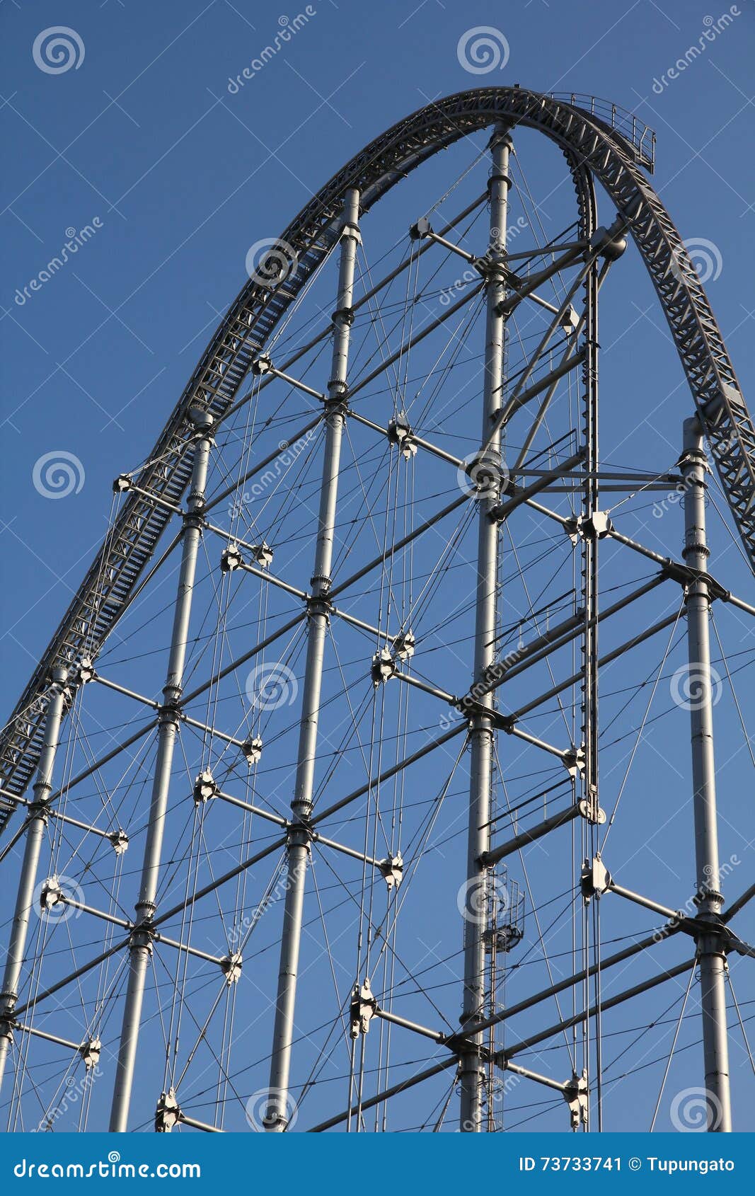 Rollercoaster stock image. Image of steel, outdoor, tracks - 73733741