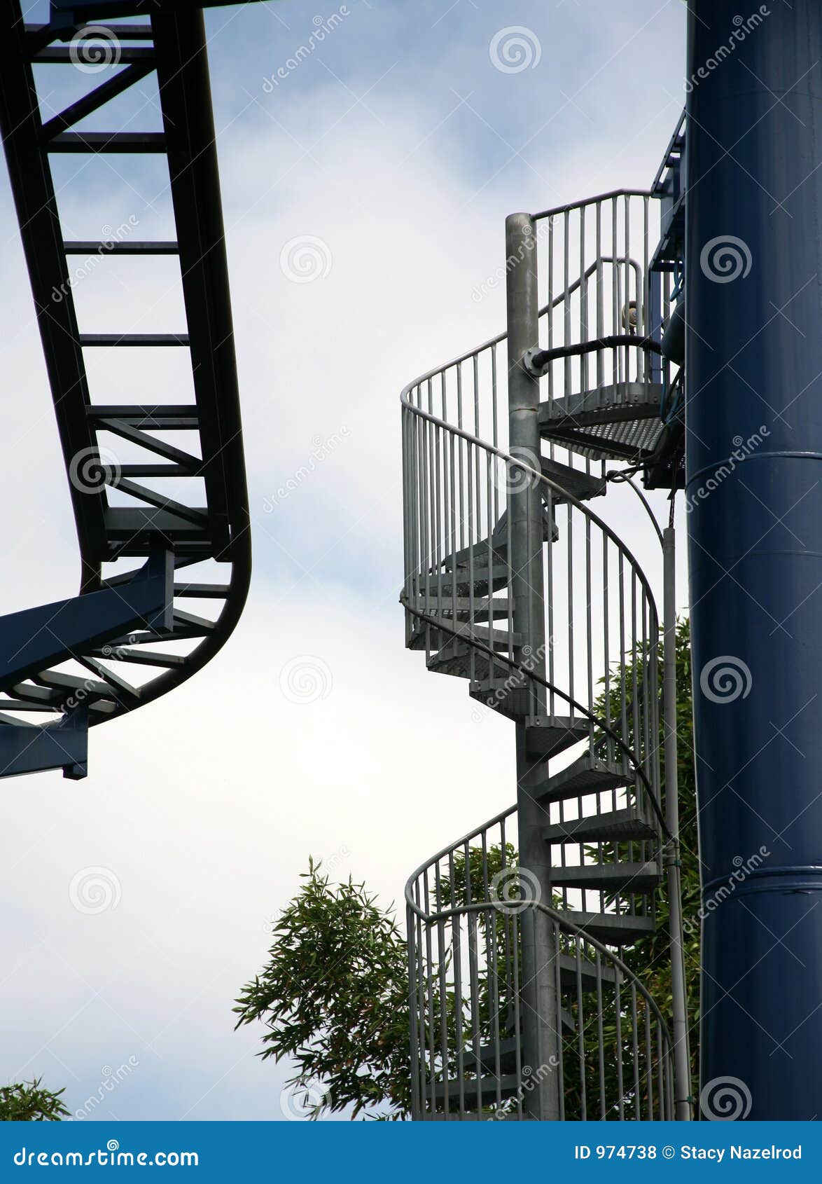 Rollercoaster Track And Stairs Picture. Image: 974738