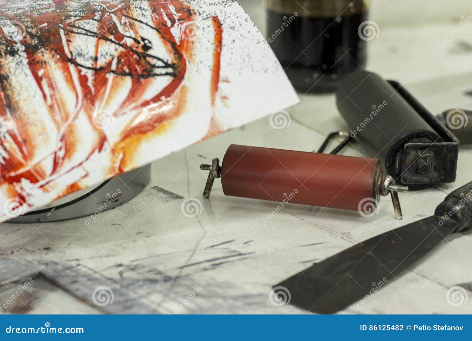 Rollers Graphics stock photo. Image of cotton, paint - 86125482