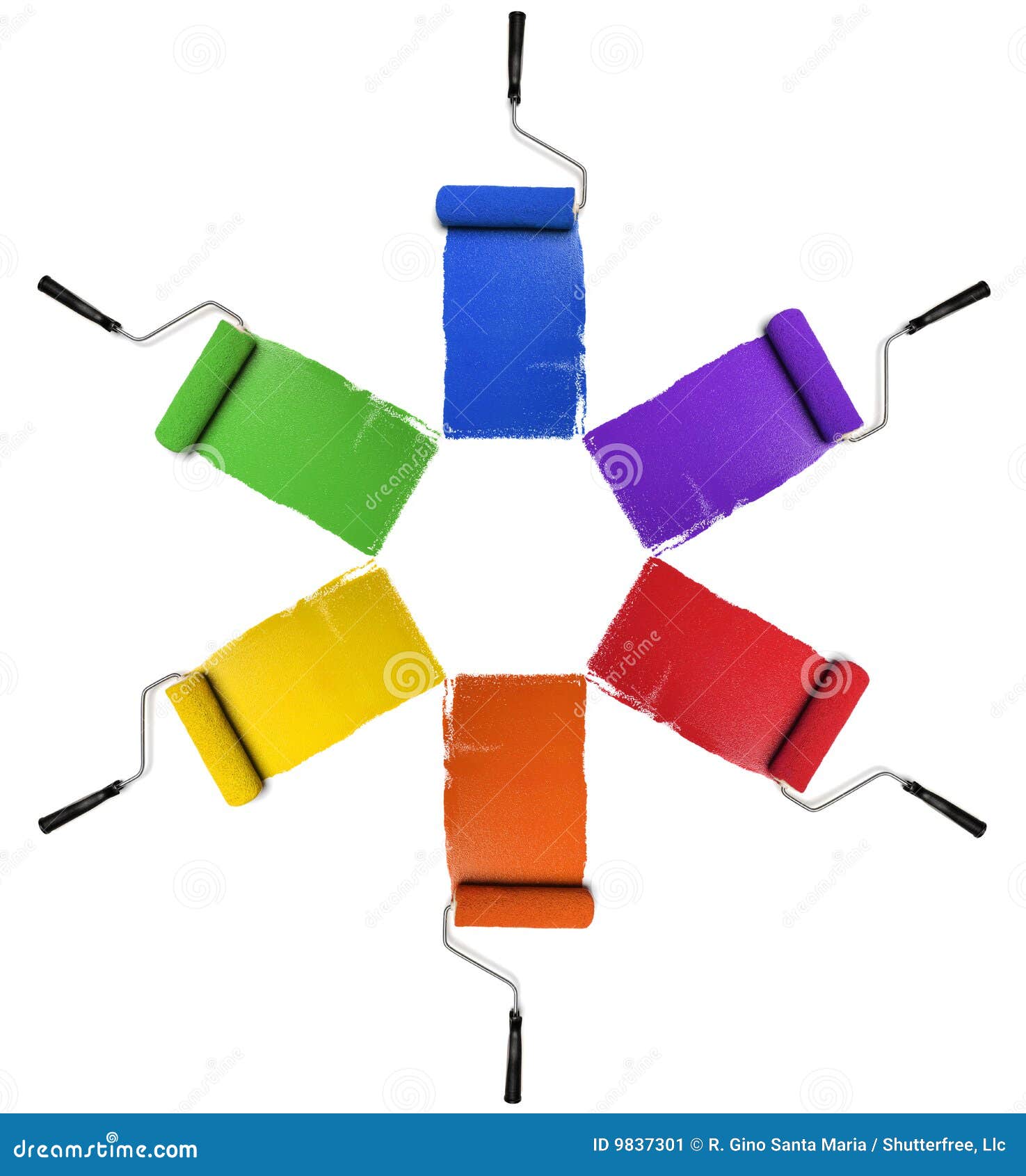 Rollers With Primary Colors Royalty-Free Stock Photography ...