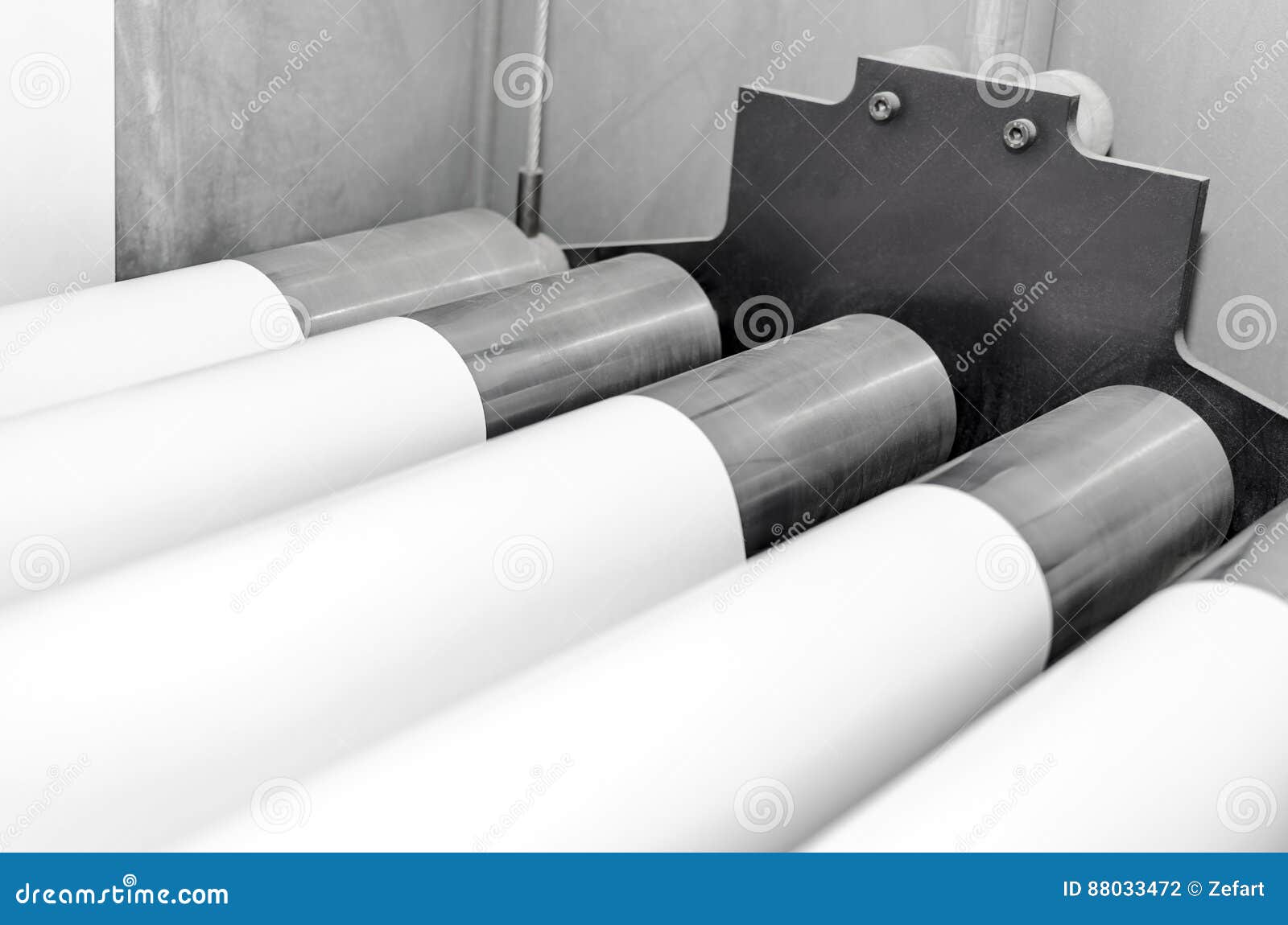 Rollers and Roll Print Paper Stock Photo - Image of media, closeup ...