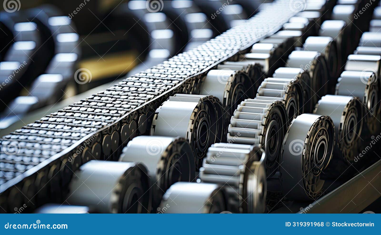 Rollers Storage Conveyor Belt Stock Illustration - Illustration of ...