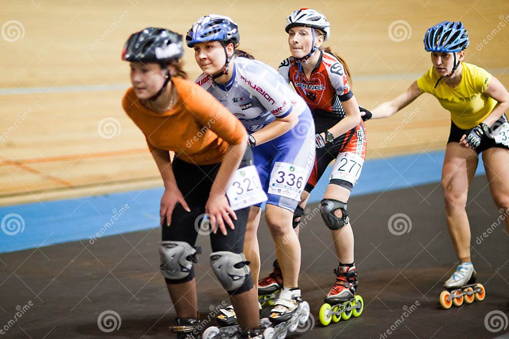 Rollerskating competition editorial stock photo. Image of roller - 12524493