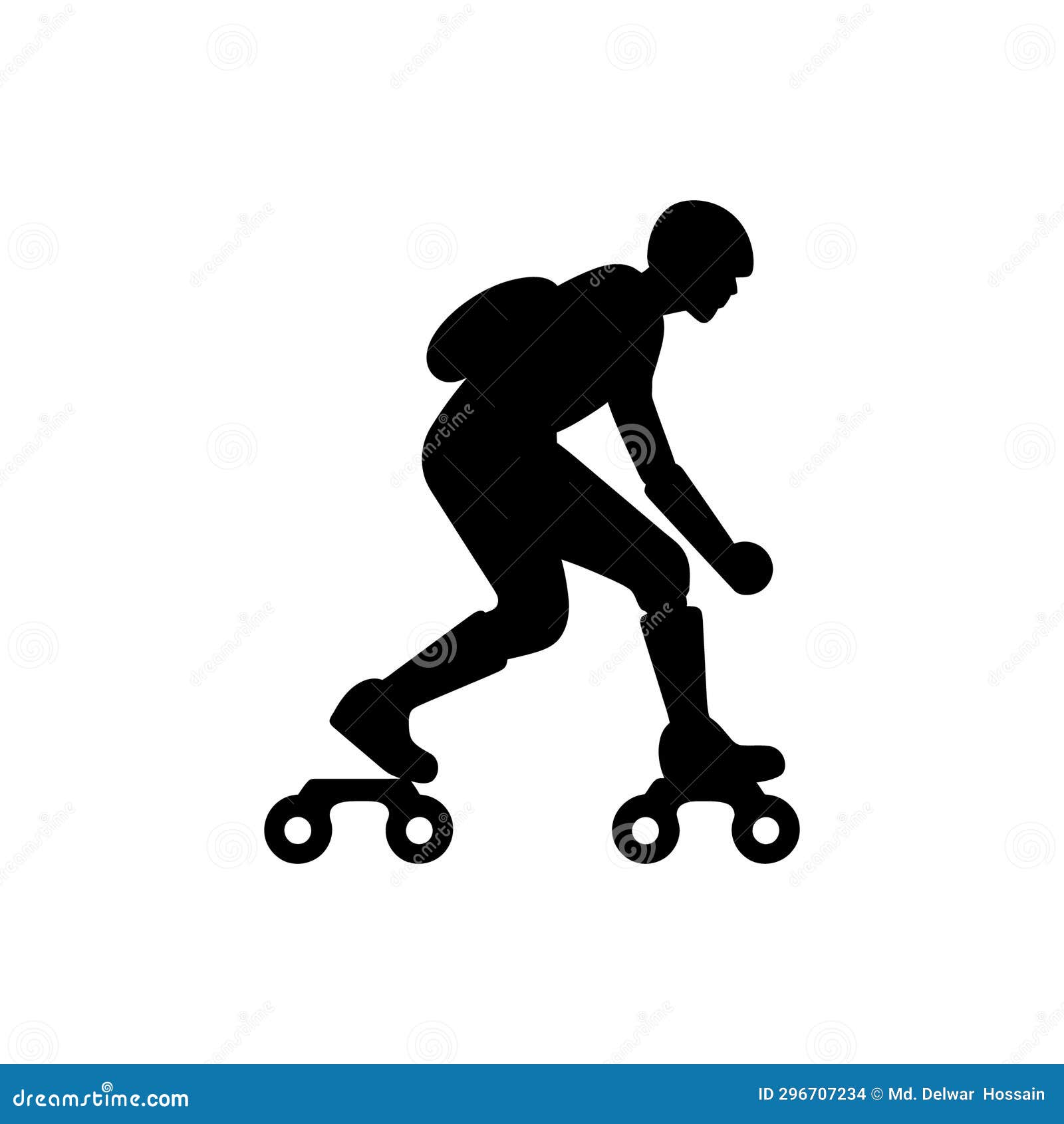 Rollerskating Icon stock vector. Illustration of symbol - 296707234