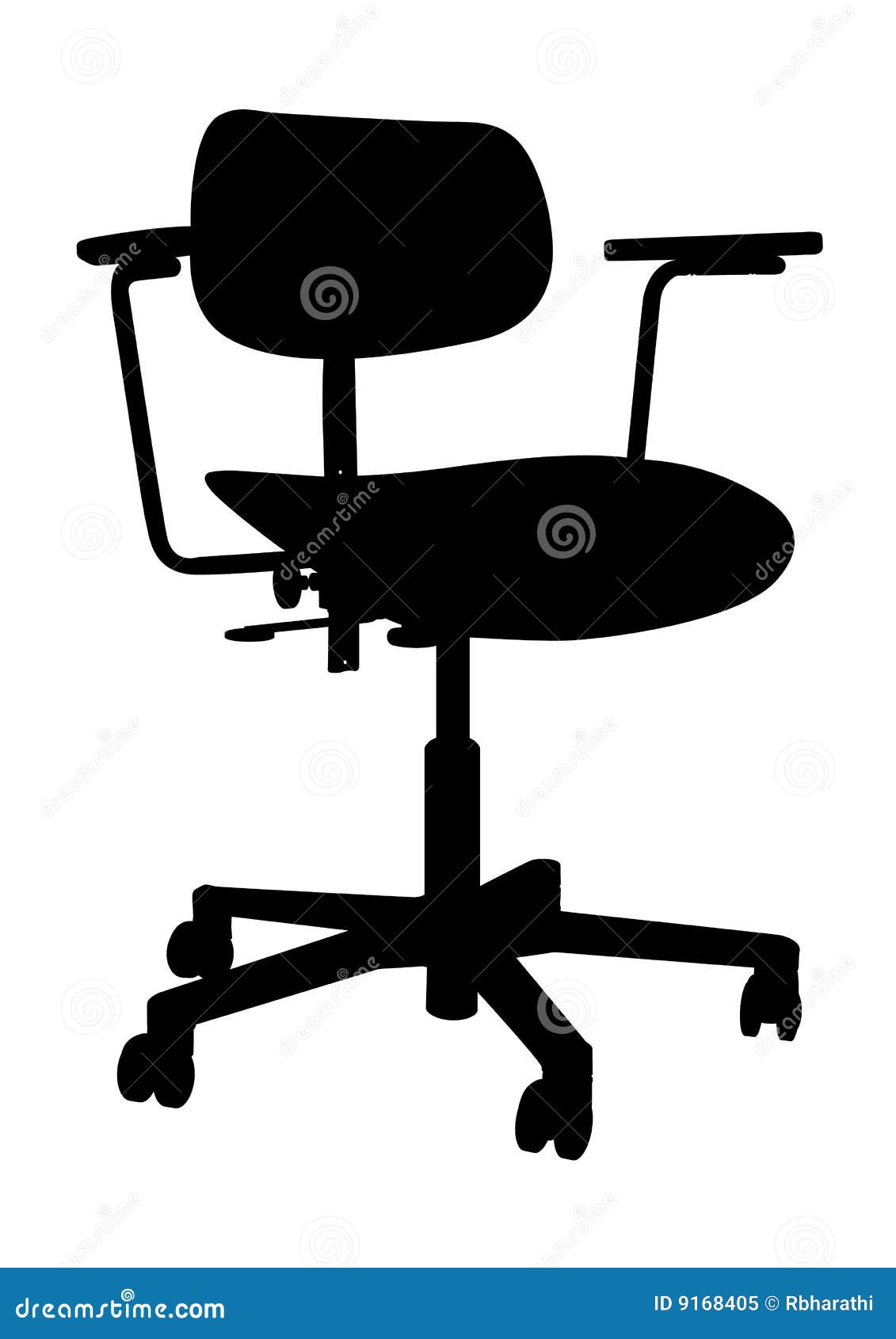 Rolling chair stock vector. Illustration of armchair, empty - 9168405