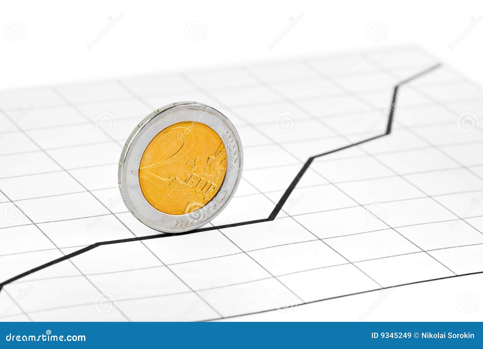 Rolling Coin And Diagram Picture. Image: 9345249