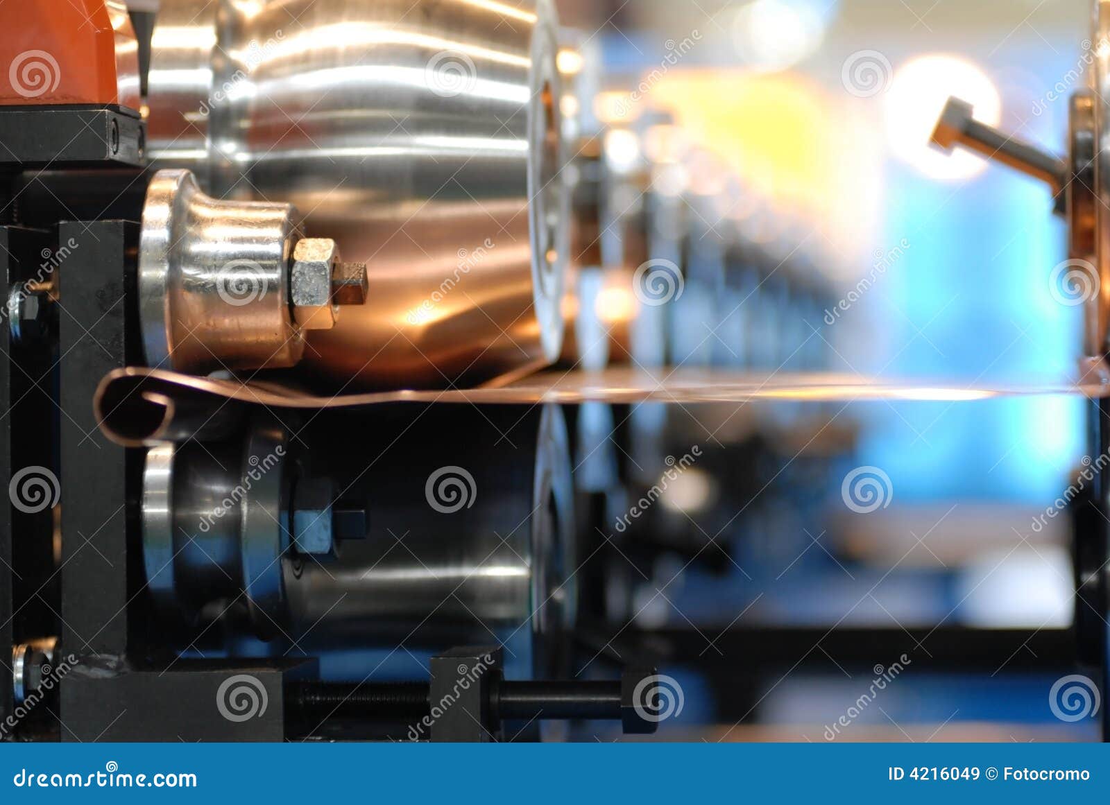 Rolling copper stock image. Image of industry, plates - 4216049
