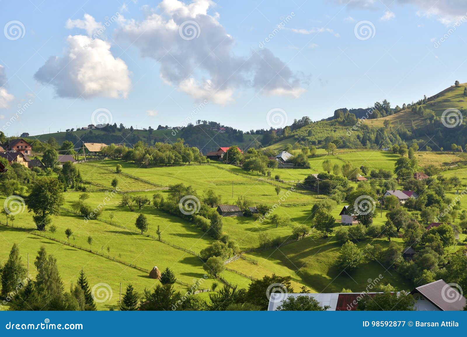 The Rolling Countryside Around a Farm Stock Image - Image of rolling ...