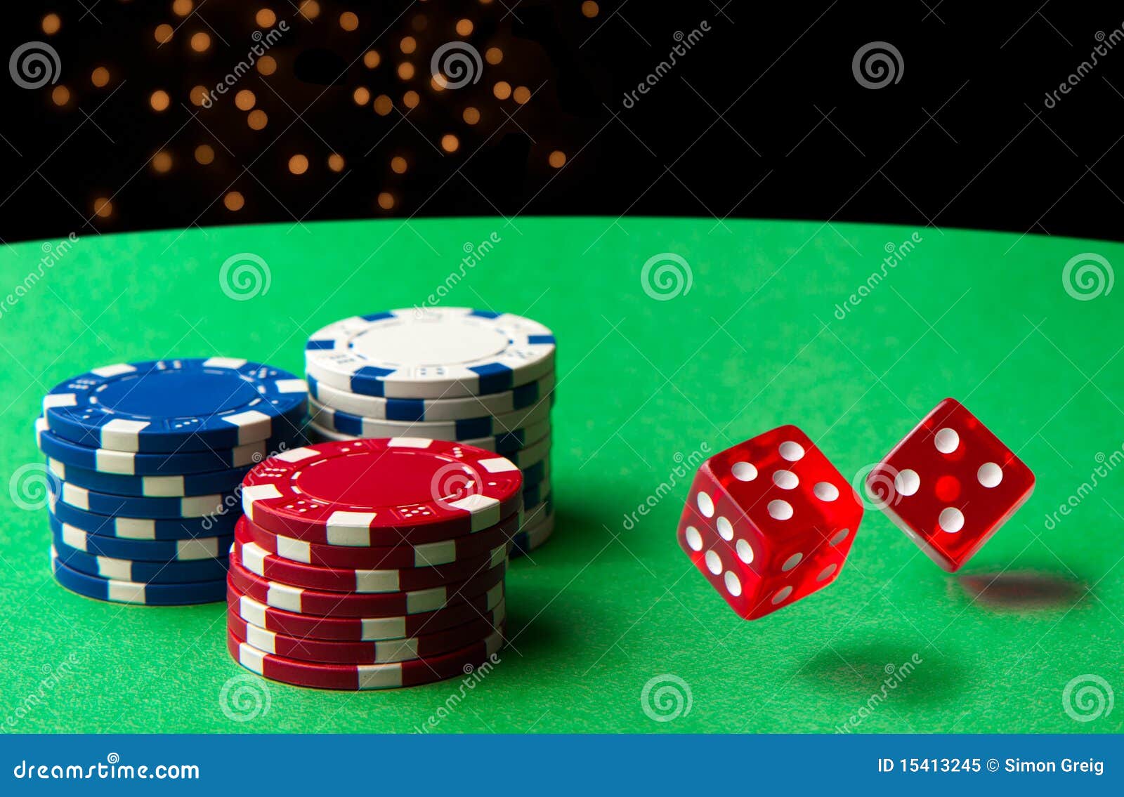 Rolling Dice At The Casino Royalty Free Stock Photo - Image: 15413245