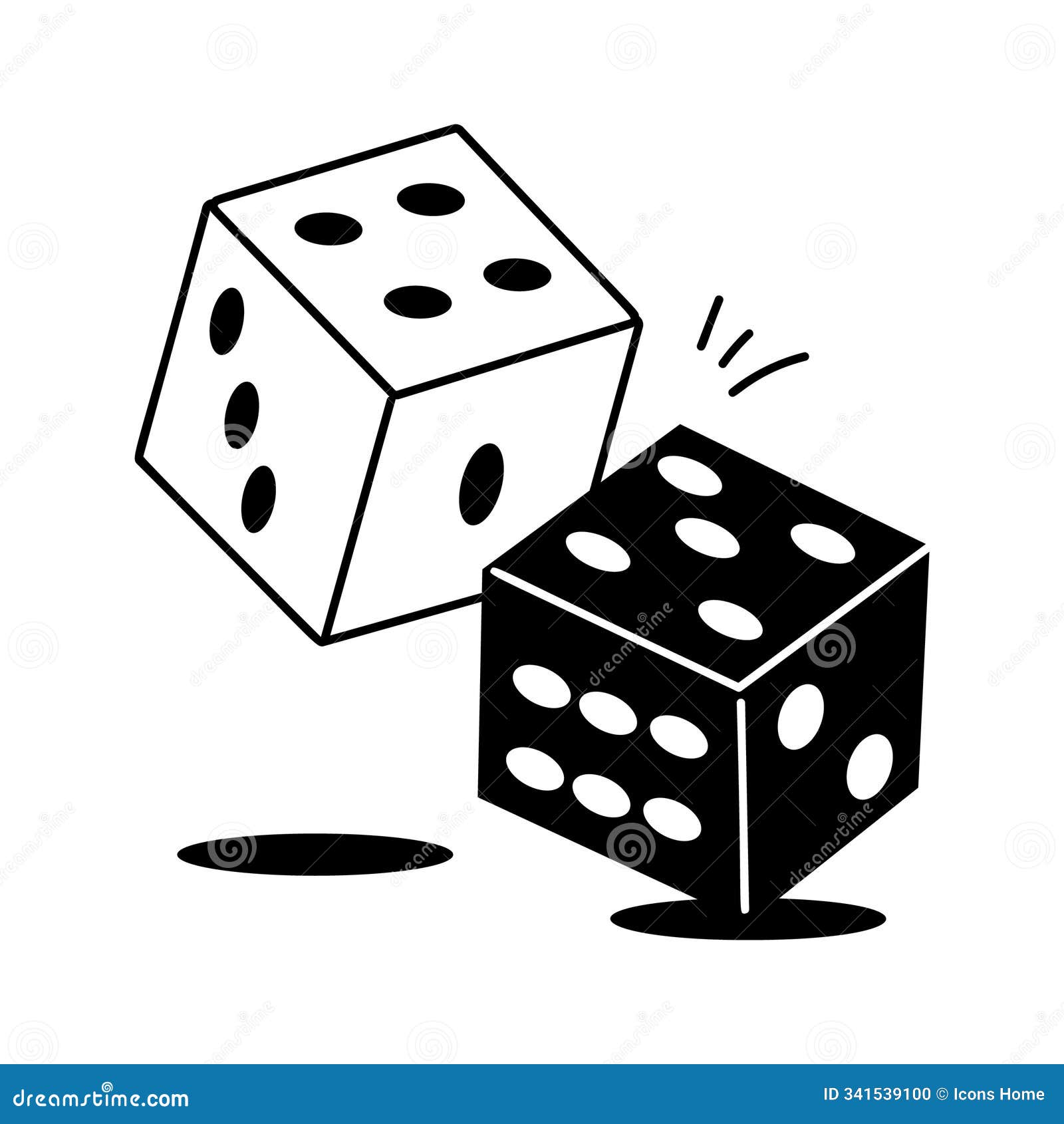 Rolling Dice Game Icon, Perfect for Gaming Stock Illustration ...