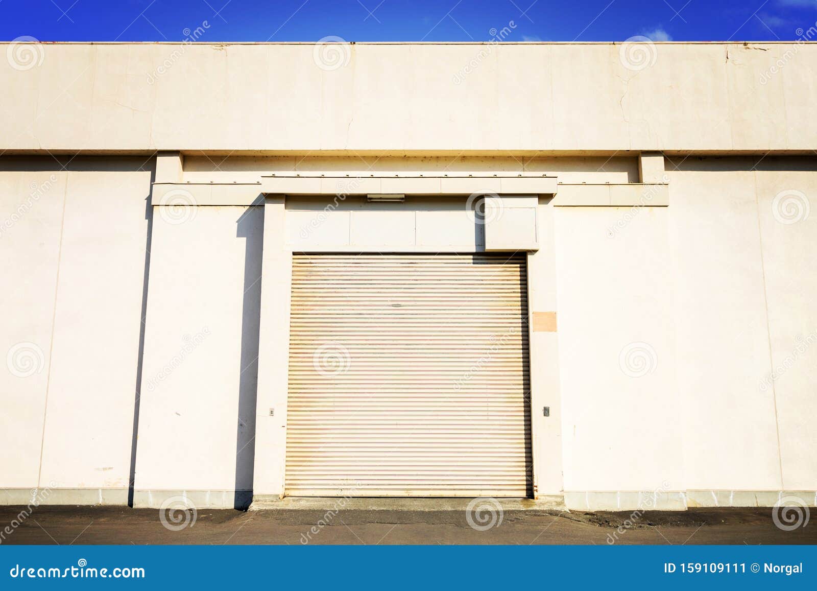 Rolling door of warehouse stock image. Image of entrance - 159109111