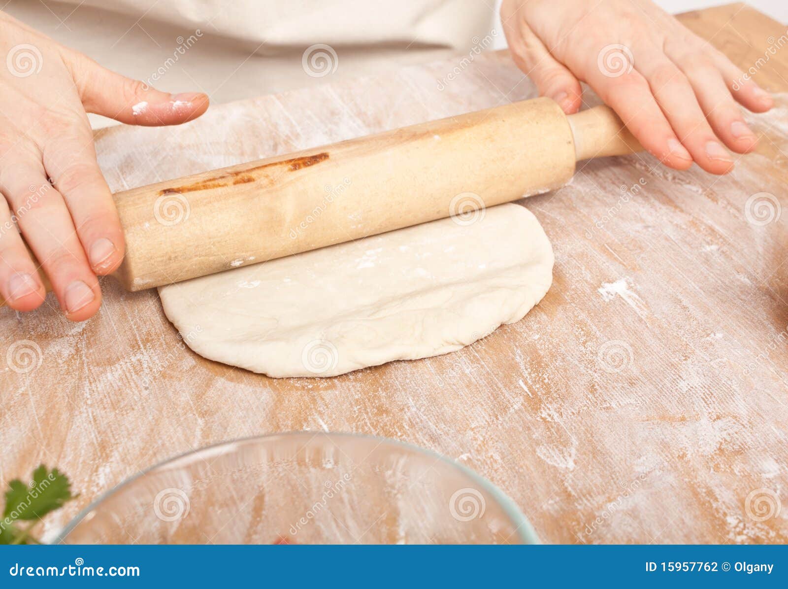 Rolling dough stock photo. Image of table, kneading, counter - 15957762