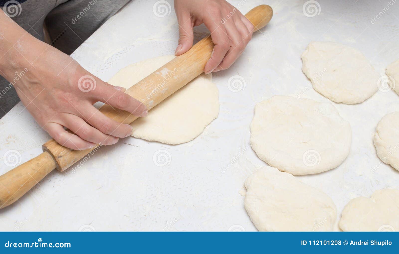 Rolling Dough with a Rolling Pin Stock Photo - Image of baking, wood ... Rolling Dough with a Rolling Pin Stock Photo - Image of baking, wood ...