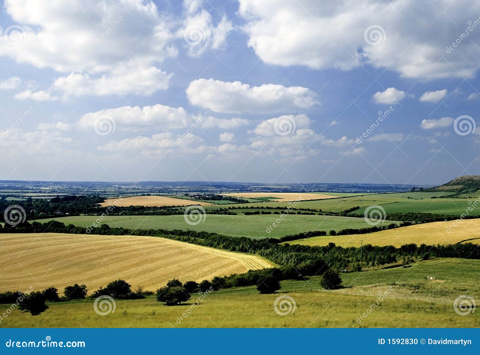 Rolling English Countryside Stock Photo - Image of footpath ...