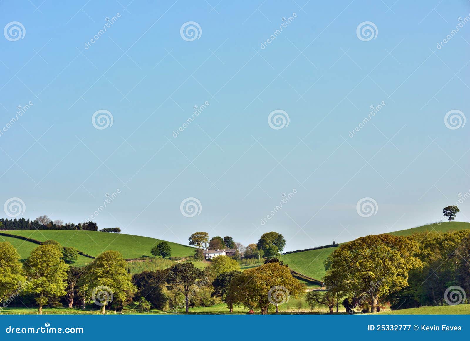 Rolling English Hills and Lush Farmland Stock Image - Image of ...