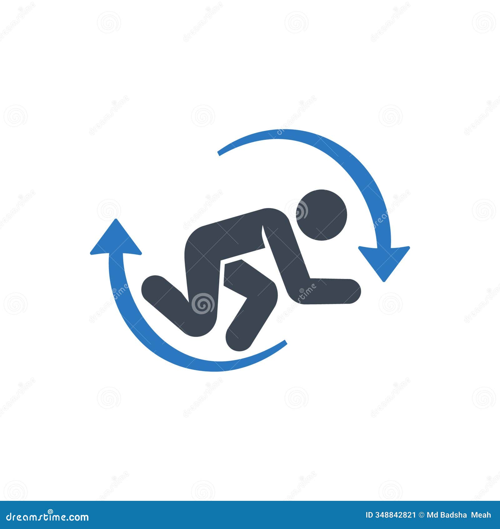 Rolling Forward Motion Icon Stock Vector - Illustration of symbol ...