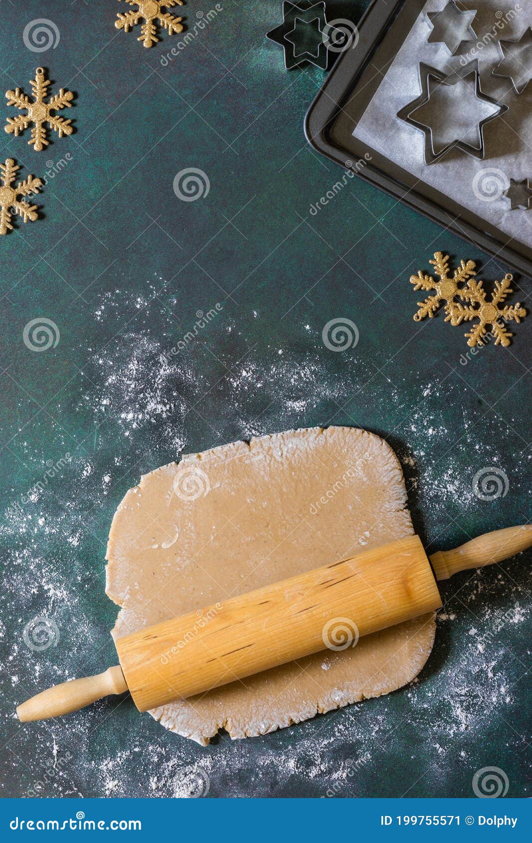 Rolling Gingerbread Cookie Dough Stock Image - Image of gingerbread ...