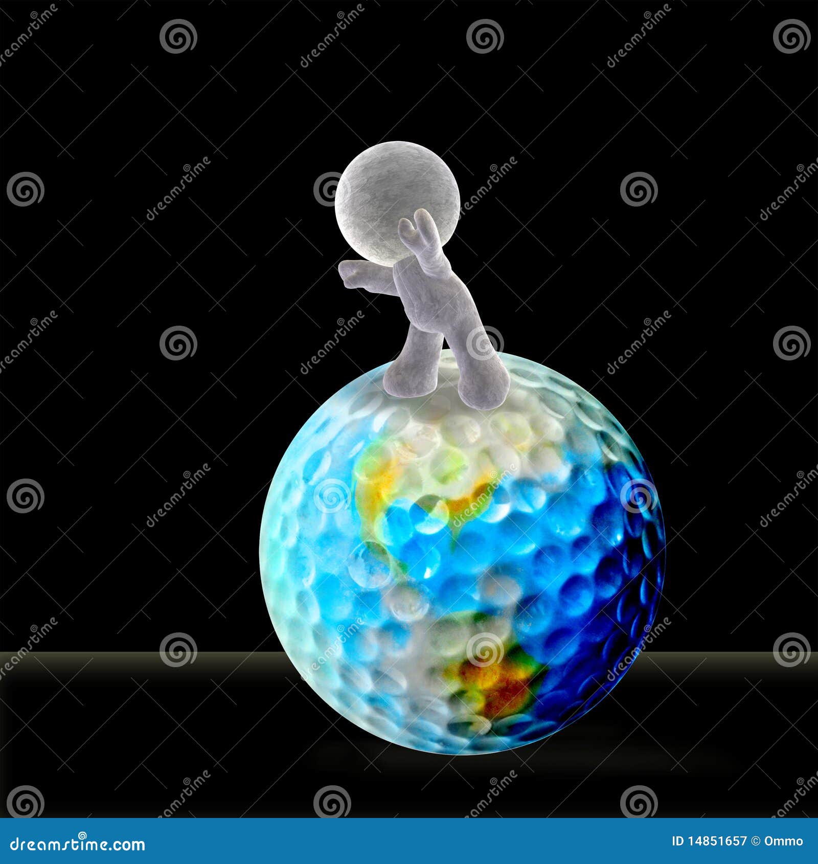 Rolling a Golf Ball Forward Stock Image - Image of isolated, play: 14851657