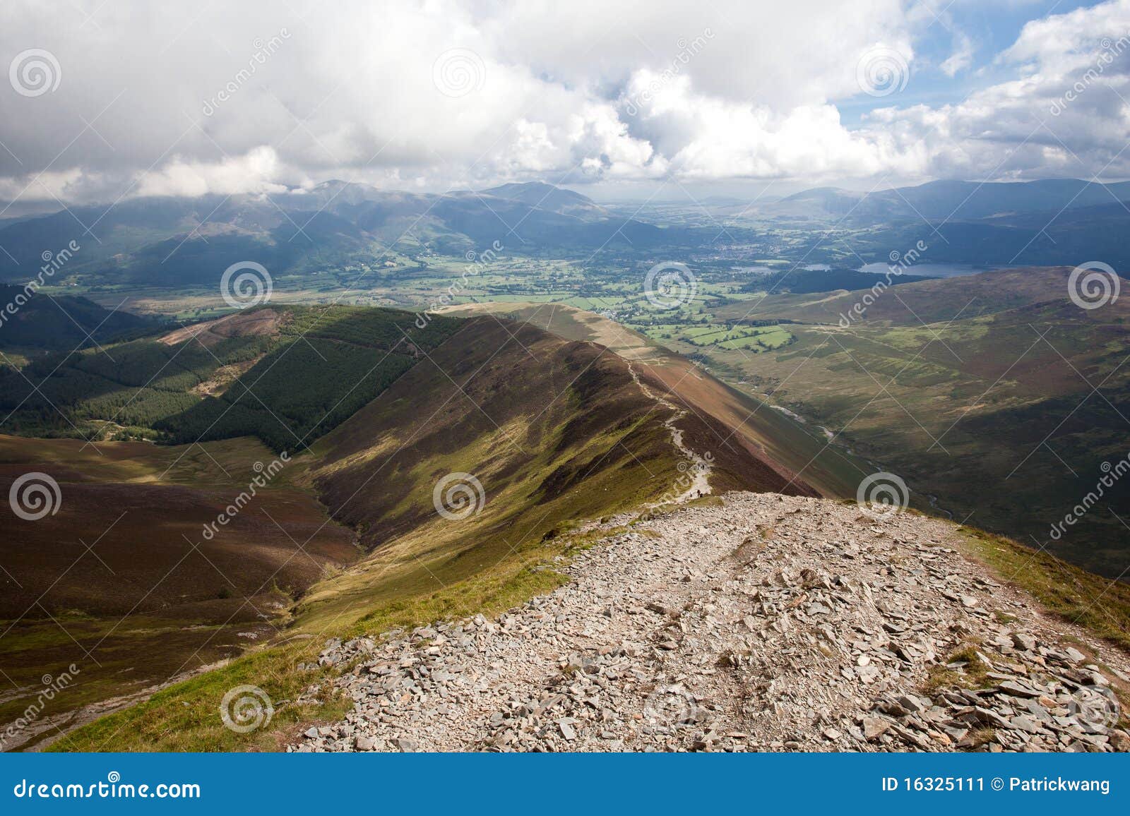 Rolling Hills in Lake District England Stock Image - Image of bird ...