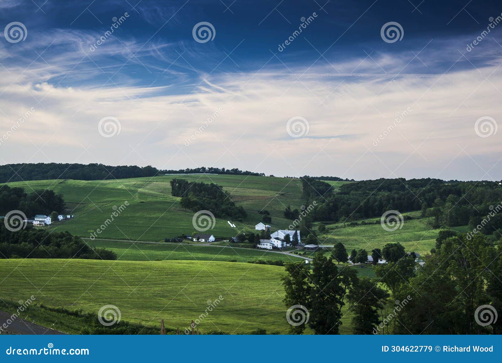 Rolling Hills in Summer in Amish Country, Ohio Stock Image - Image of ...