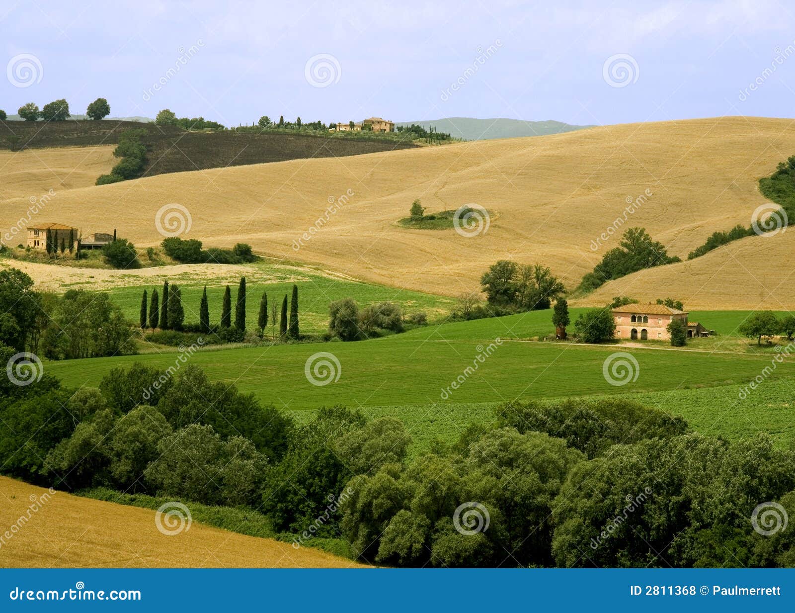 Rolling hills in Tuscany stock photo. Image of rolling - 2811368