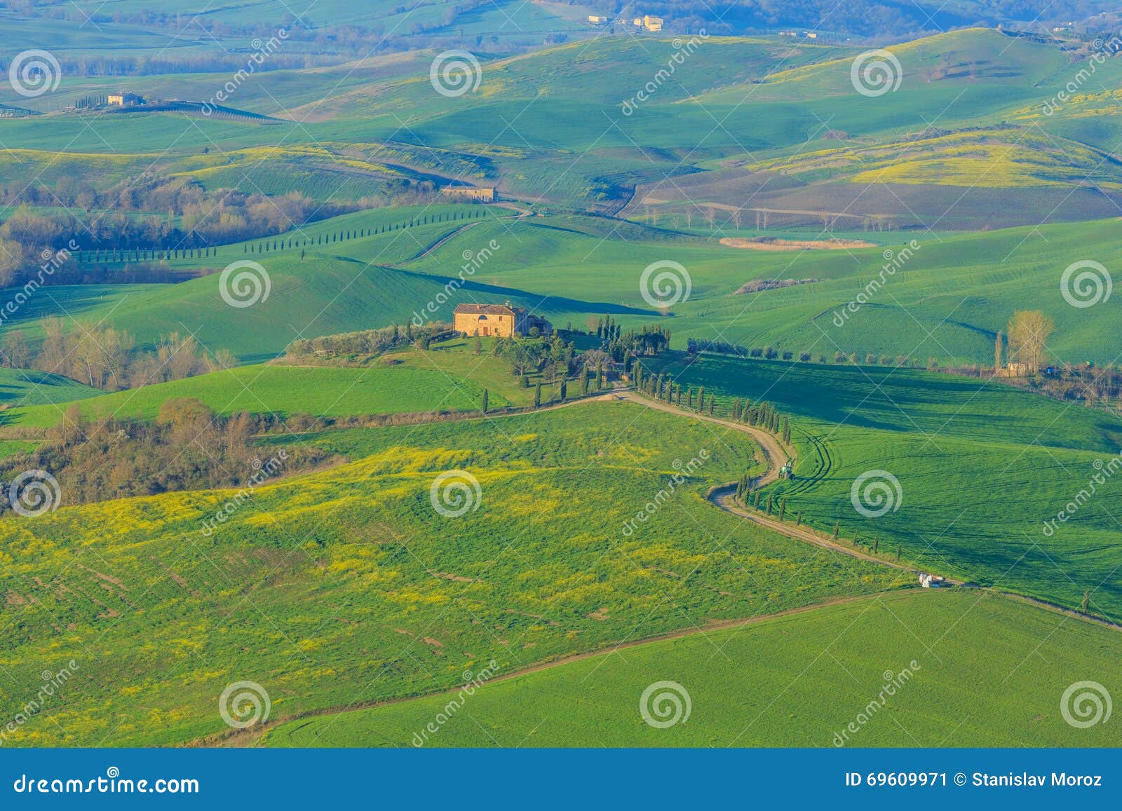Rolling Hills of Tuscany, Italy Stock Image - Image of morning ...